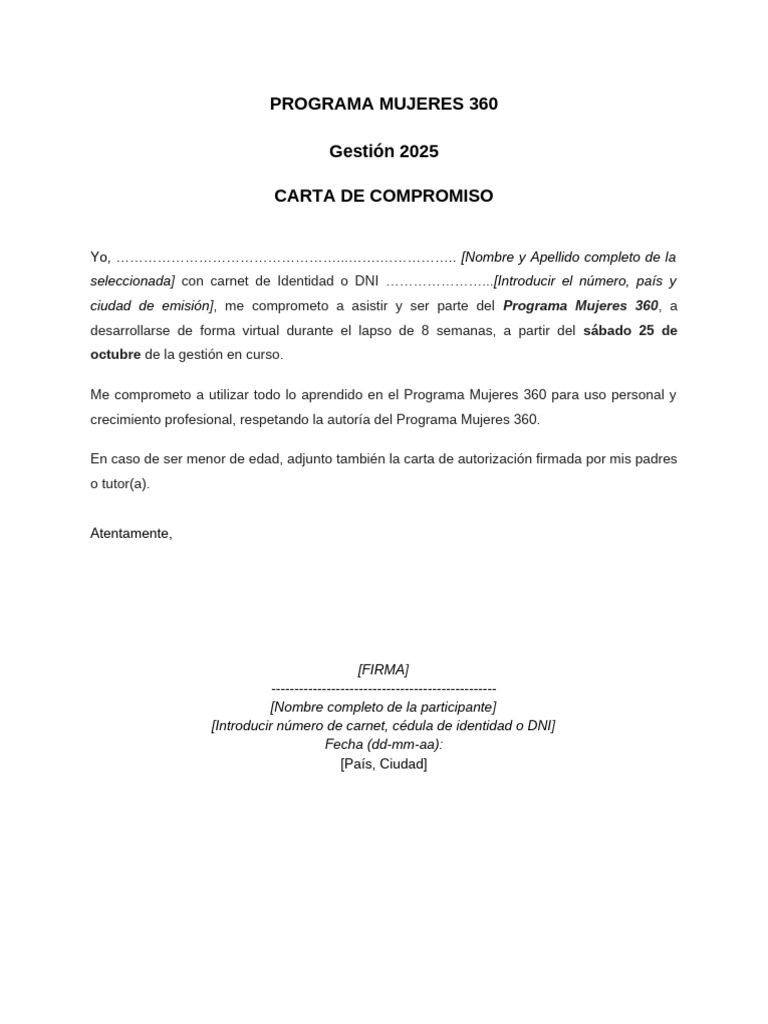 V4.carta de Compromiso | PDF