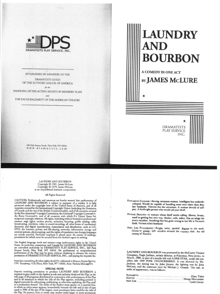 Script Laundry and Bourbon PDF Free | PDF