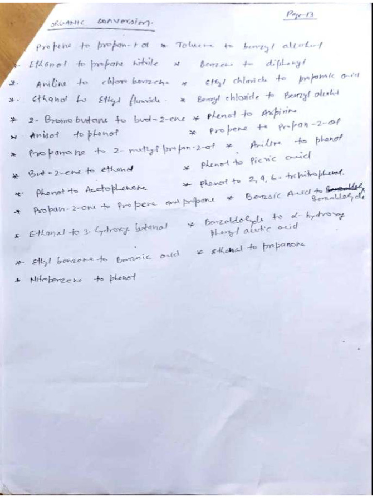 Organic Chemistry Conversion Questions | PDF