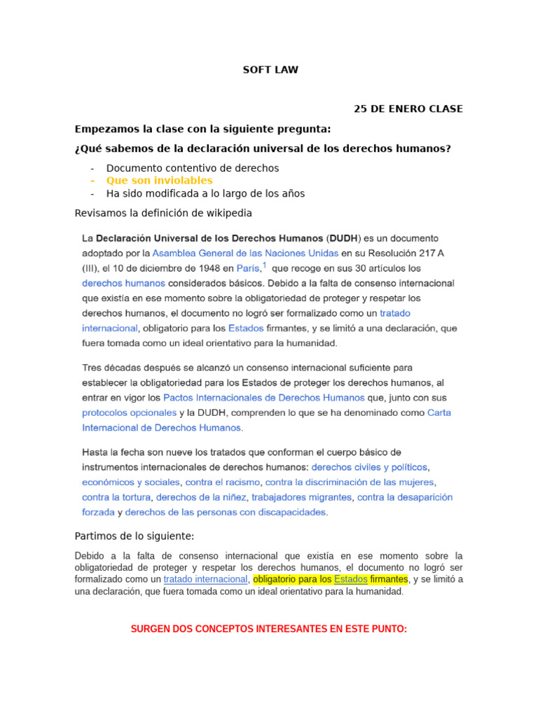 Soft Law | PDF | Constitución | Derechos humanos
