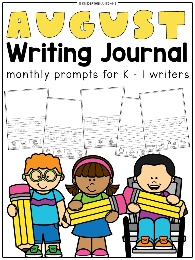 K-1 Monthly Writing Journal Prompts | PDF