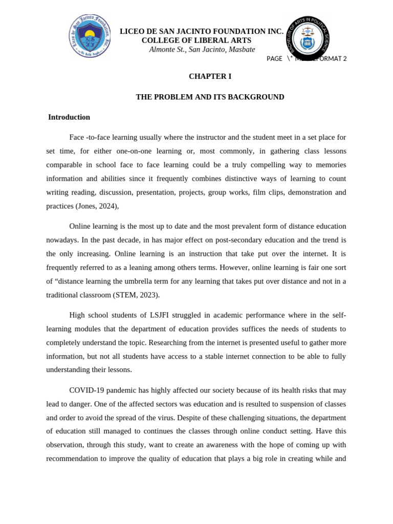Effects of Modular Learning at LSJFI | PDF | Learning | Survey Methodology