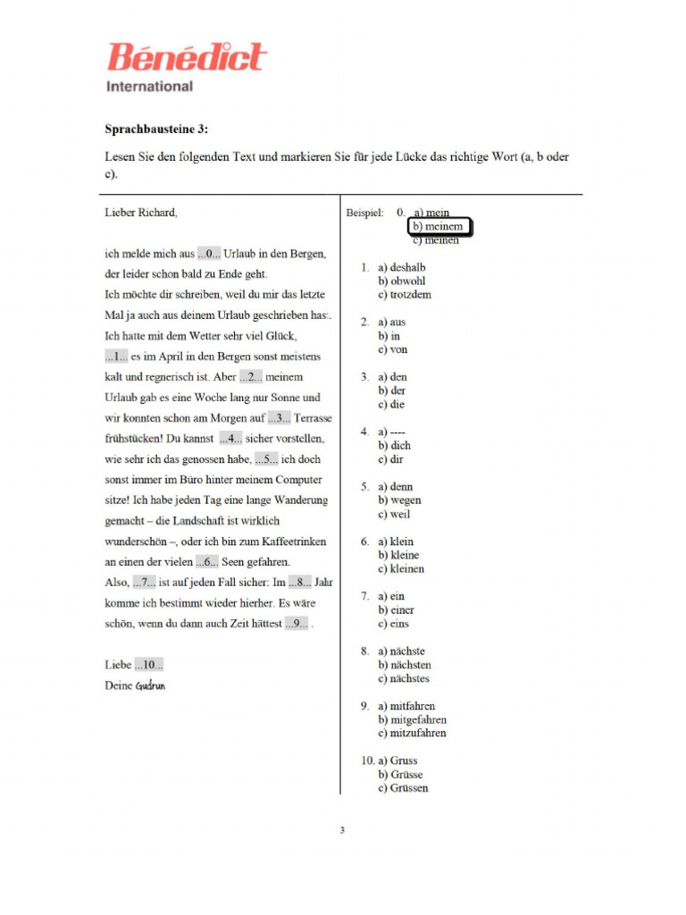 Sprachbausteine 2 | PDF