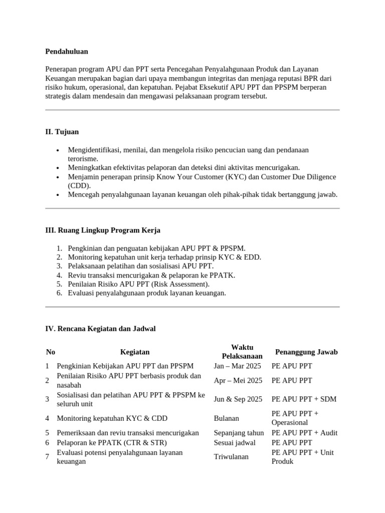 Struktur Program APU PPT 2025 | PDF