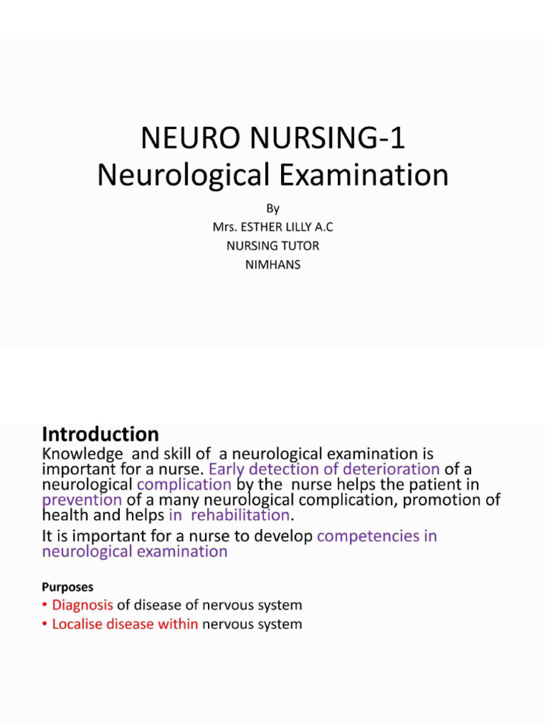 Neurological Examination | PDF