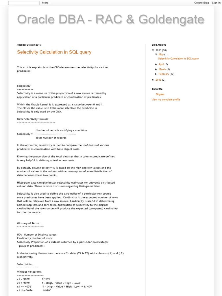 Oracle DBA - RAC & Goldengate - 2015 | PDF | Cache (Computing) | Databases