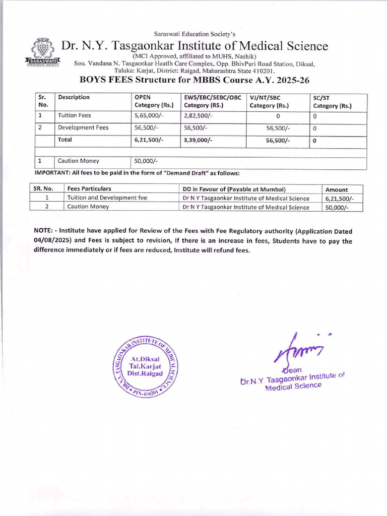 Fees Structure | PDF