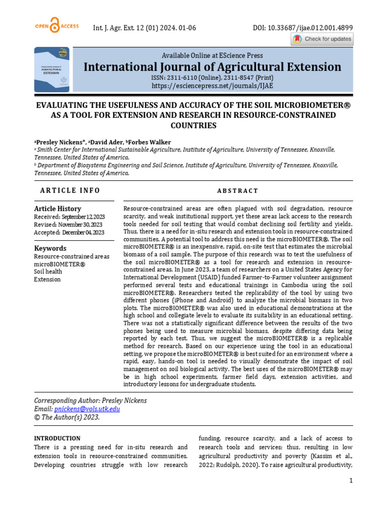 Evaluating Soil microBIOMETER® Usefulness | PDF | Soil | Creative Commons