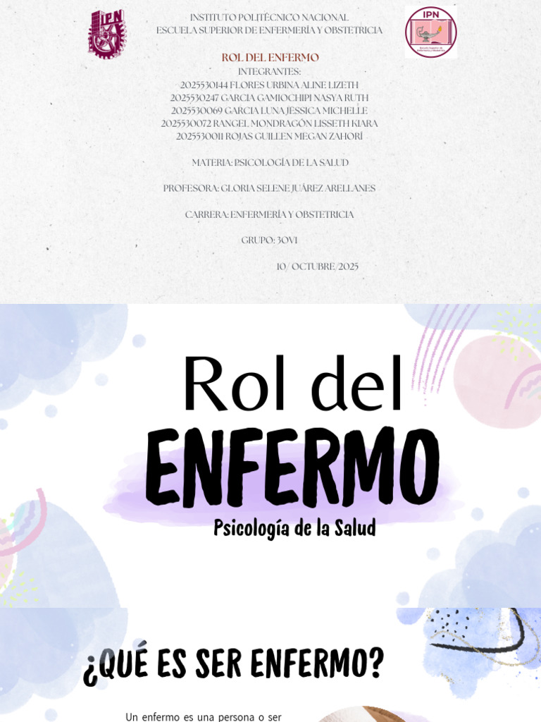 Rol del Enfermo en Psicología de la Salud | PDF | Las emociones ...