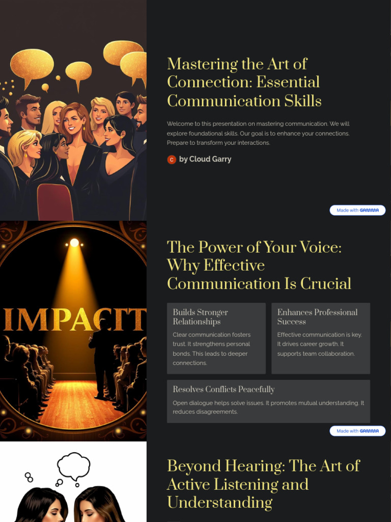 Mastering The Art of Connection Essential Communication Skills | PDF ...