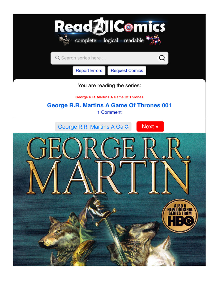 Game of Thrones Comic Reading Errors | PDF