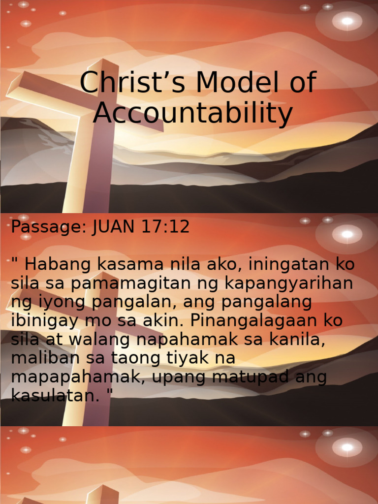 Christ's Model of Accountability by PTR Jess Camacho | PDF
