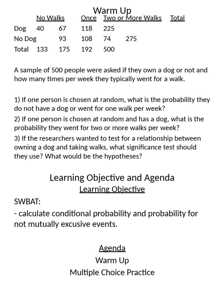 AP Stats Review Lesson 6 Notes | PDF