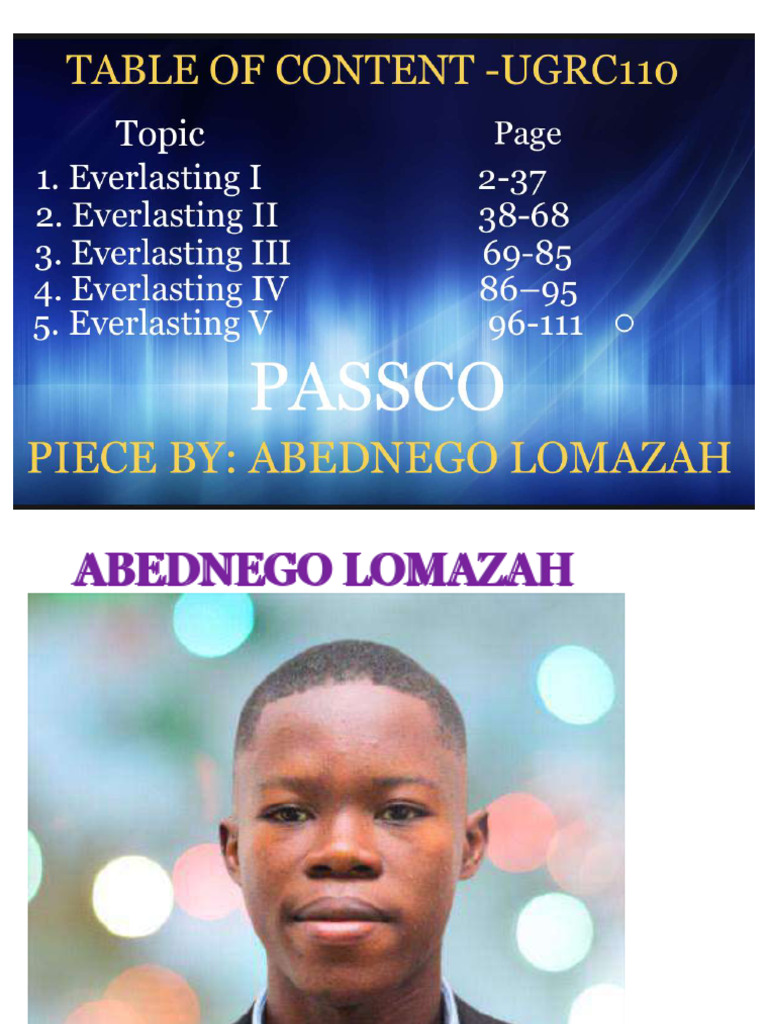 Abednego Everlasting Ugrc110 Passco Questions | PDF | Essays | Writing