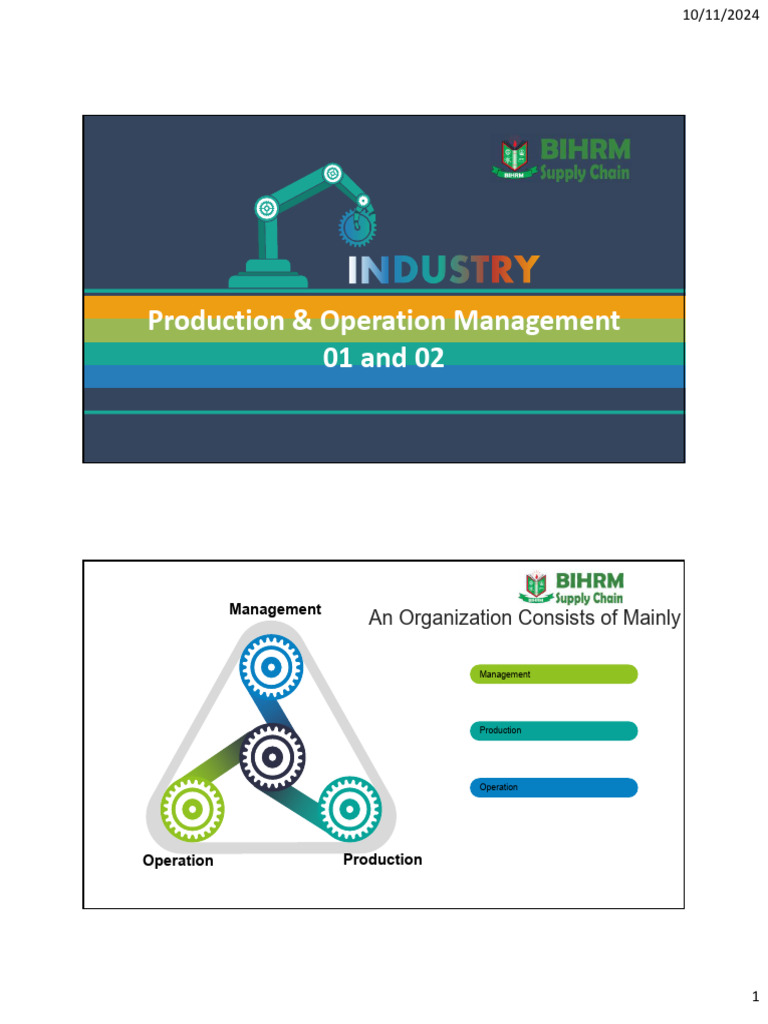 Production & Operation Management 1 N 2 | PDF | Operations Management ...