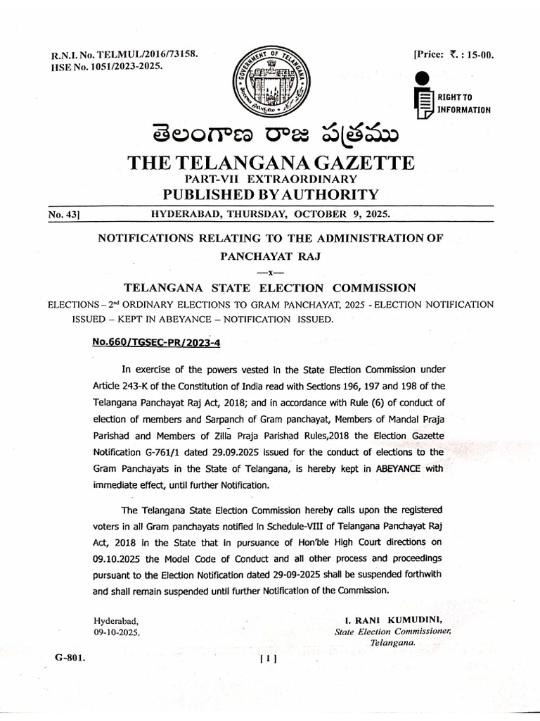 G 801 GP Election Abeyance 2373 | PDF
