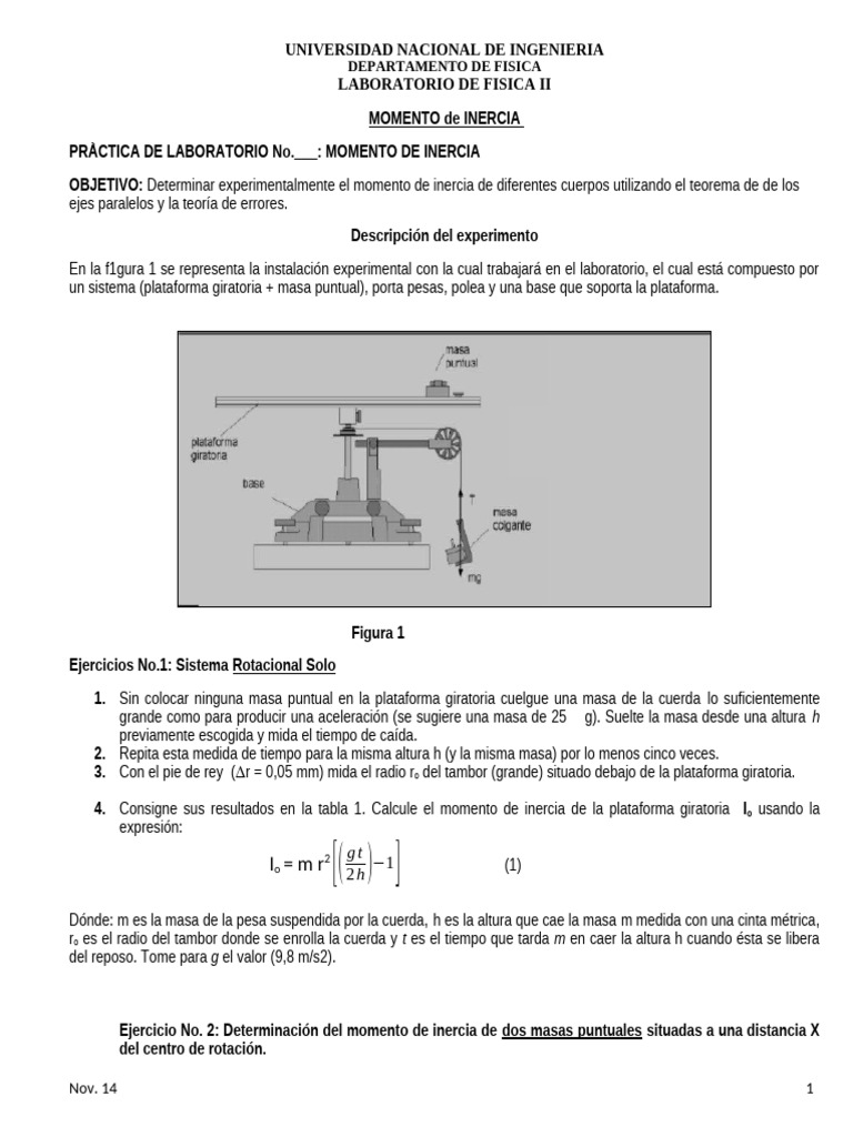 Momento de Inercia | PDF | Masa | Geometría