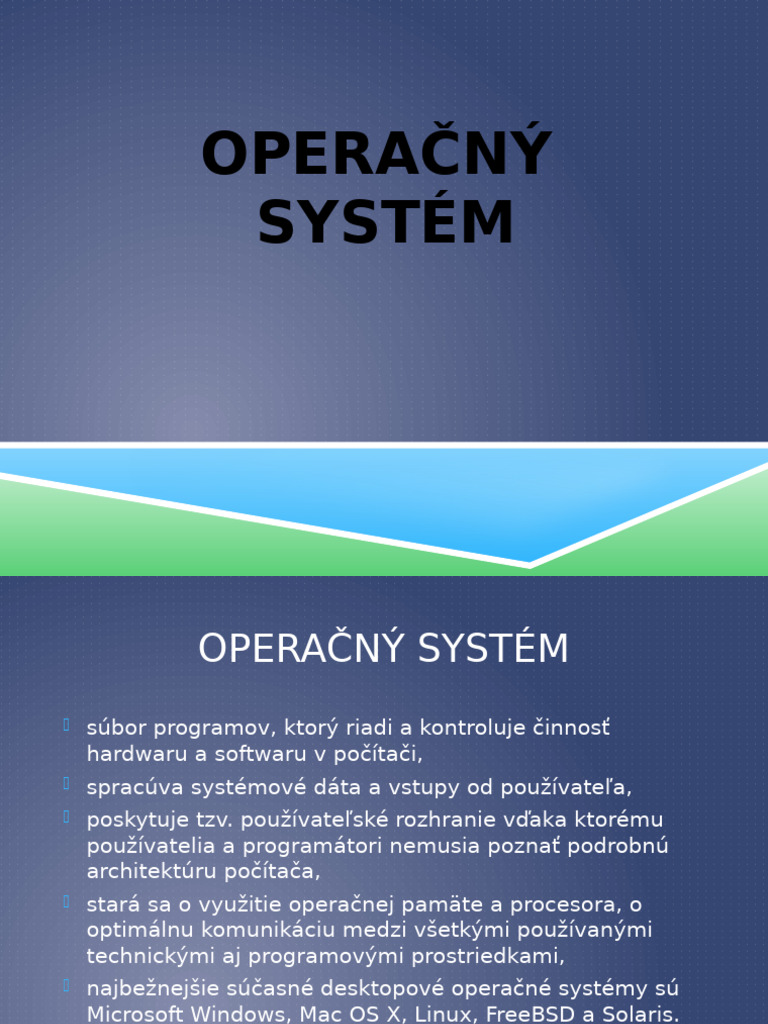 Operacny System | PDF