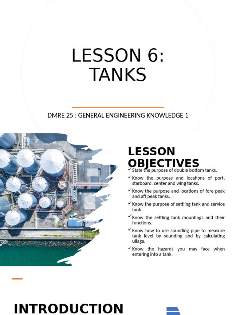 Gek1 - Lesson 6 (Tanks) | PDF | Corrosion | Valve
