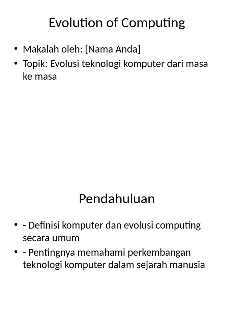 Evolution of Computing | PDF