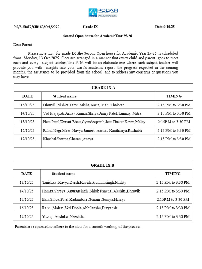 Grade Ix PTM Slot | PDF