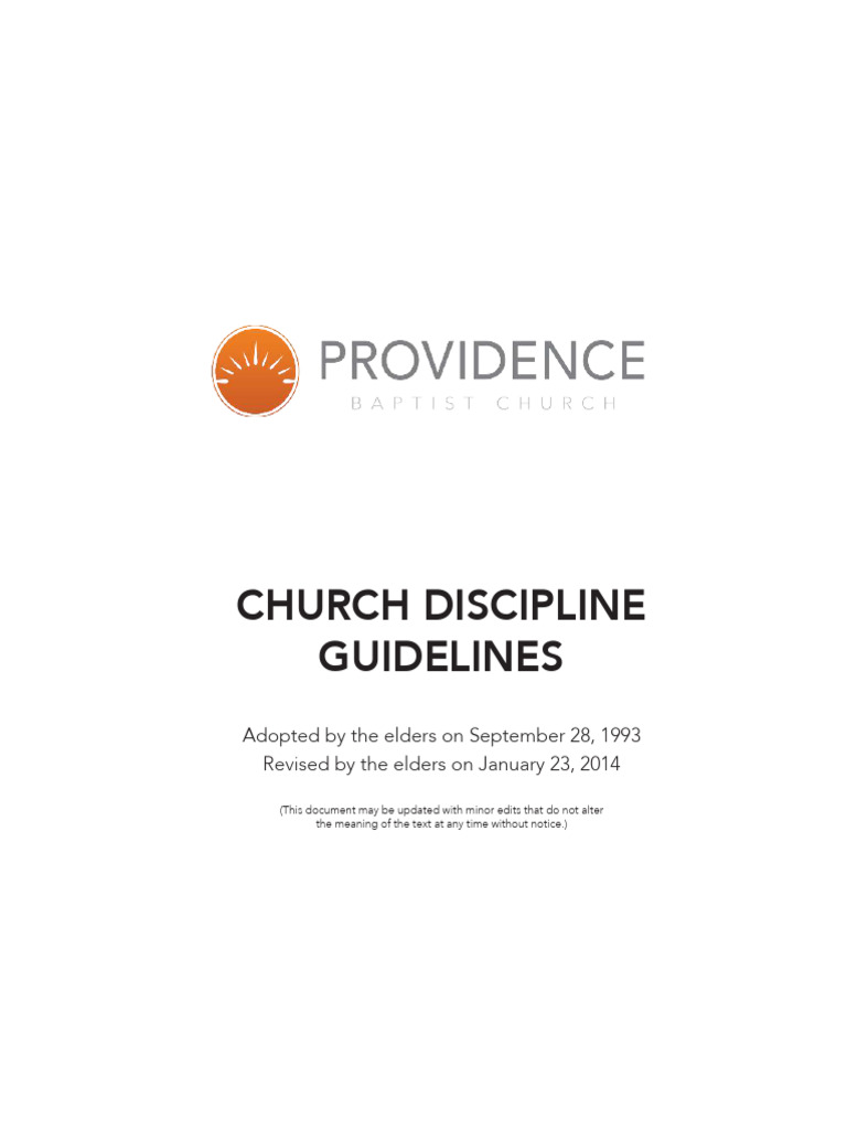 Four Steps of Church Discipline | PDF | Jesus | Elder (Christianity)