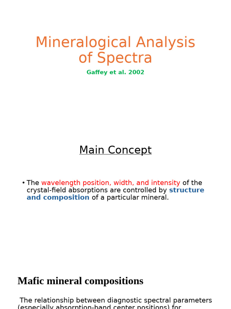 Gaffey Et Al 2002 | PDF | Absorption Spectroscopy | Minerals