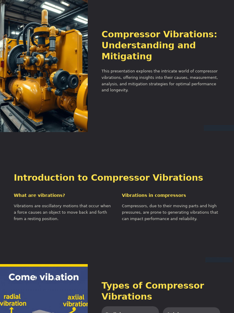 Compressor Vibration Causes & Solutions | PDF | Applied And ...