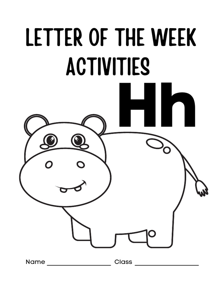 Alphabet Activity Pages Letter HH Kindergarten Worksheets For Kids | PDF