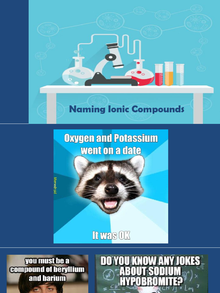 Ionic Compound Naming Guide | PDF | Ion | Chemical Compounds