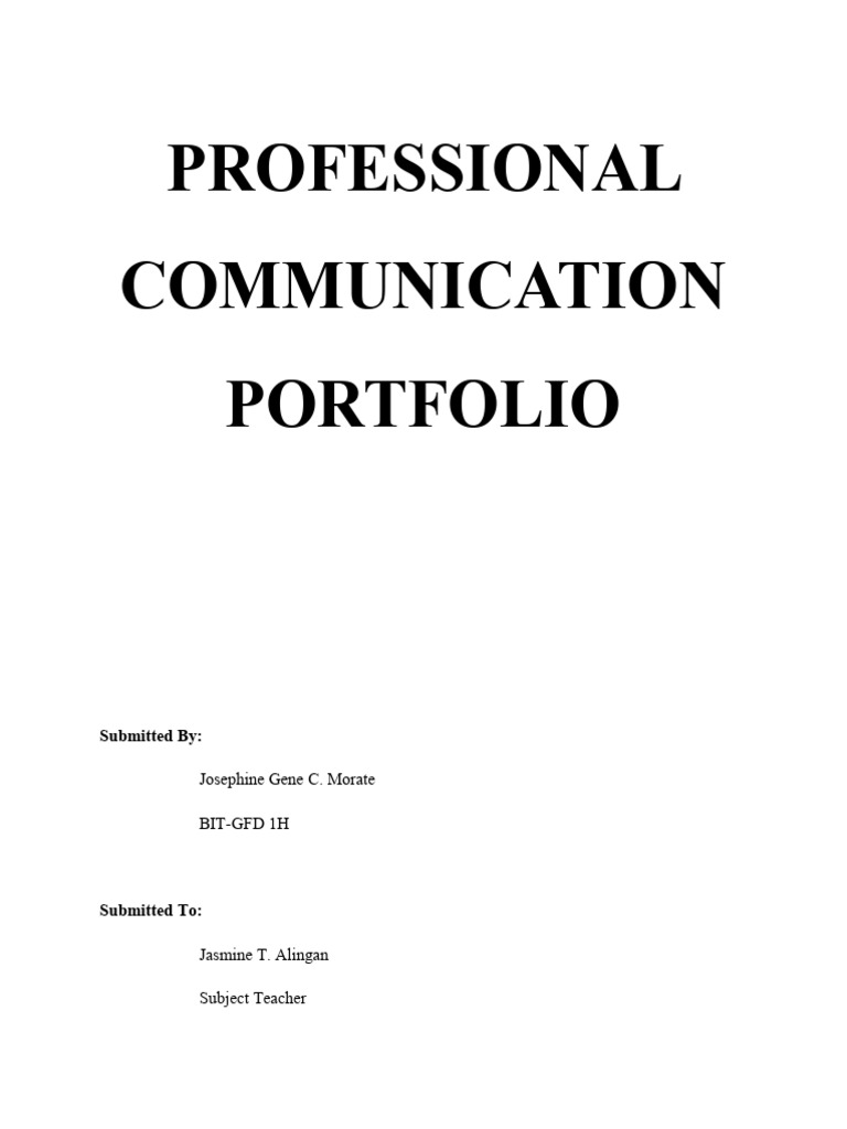Professional-Communication - Portfolio | PDF | Communication | Knowledge
