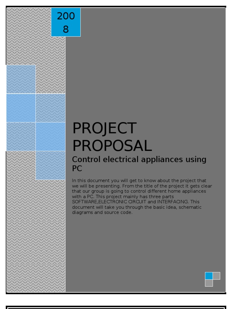 Project Proposal: Control Electrical Appliances Using PC | PDF