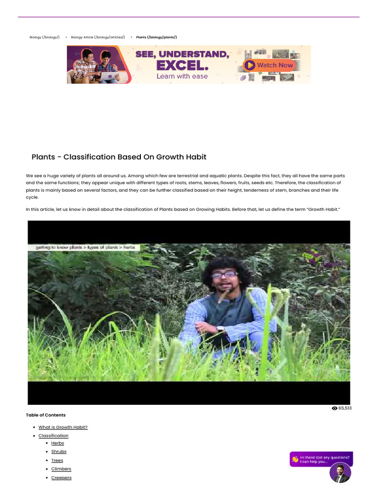 Types of Plants-Herbs, Shrubs, Trees, Climbers, and Creepers | PDF ...