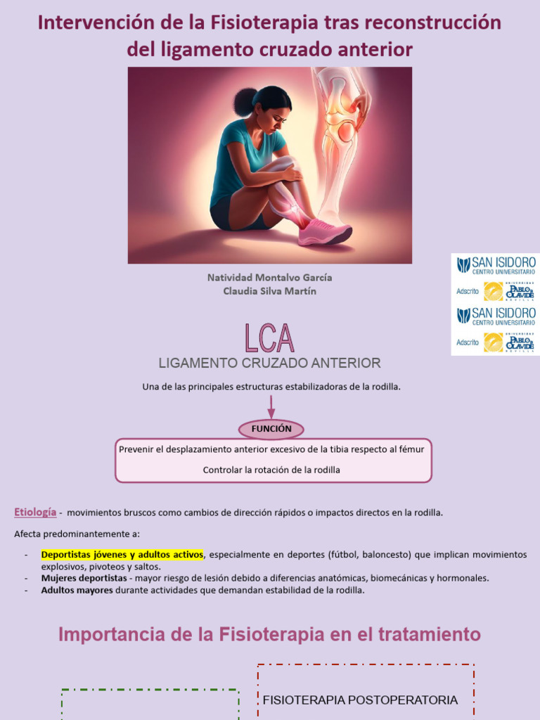 Natividad Montalvo García y Claudia Silva Martín | PDF | Rodilla ...