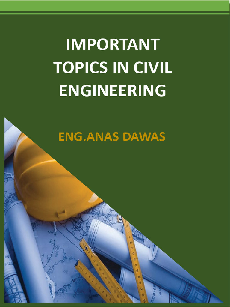 Important Topics in Civil Engineering - Eng Anas Dawas | PDF