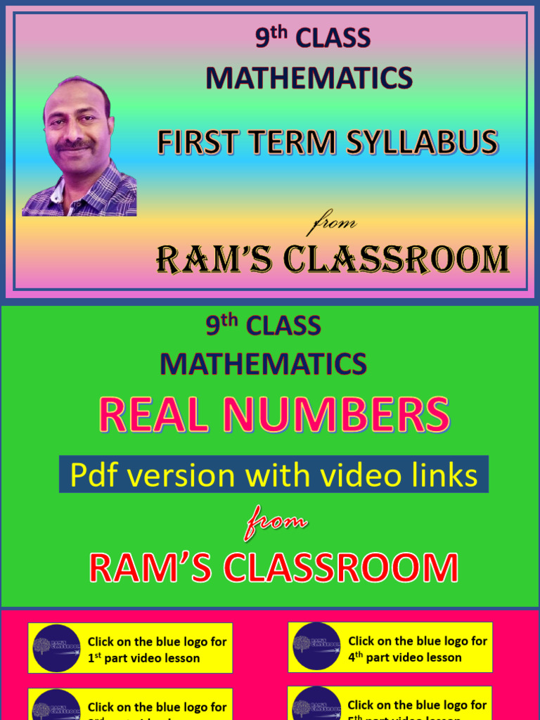 9th Class NOTES SA1 Chapters (TS) | PDF | Numbers | Integer