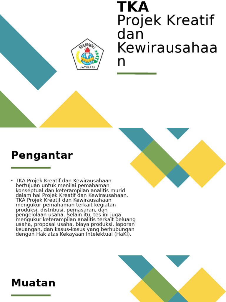 Contoh Soal Tka PKK | PDF