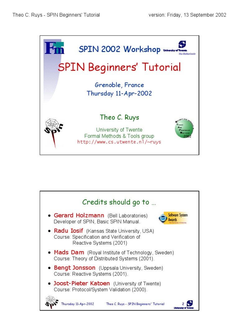 Spin Tutorial | PDF | Formal Verification | Software Engineering