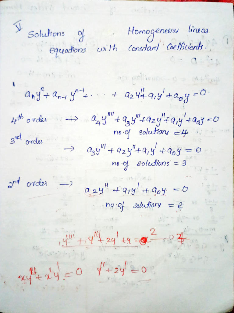 Chapter 3 - Part 2-Higher Order Differential Equations | PDF