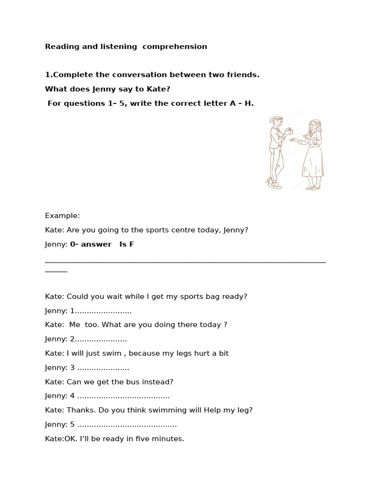 Reading and Listening Comprehension Activities | PDF