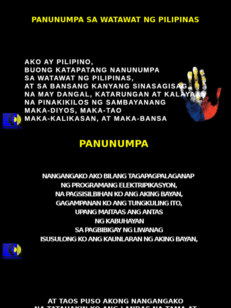 Panunumpa - Vision.mission - Core Values | PDF