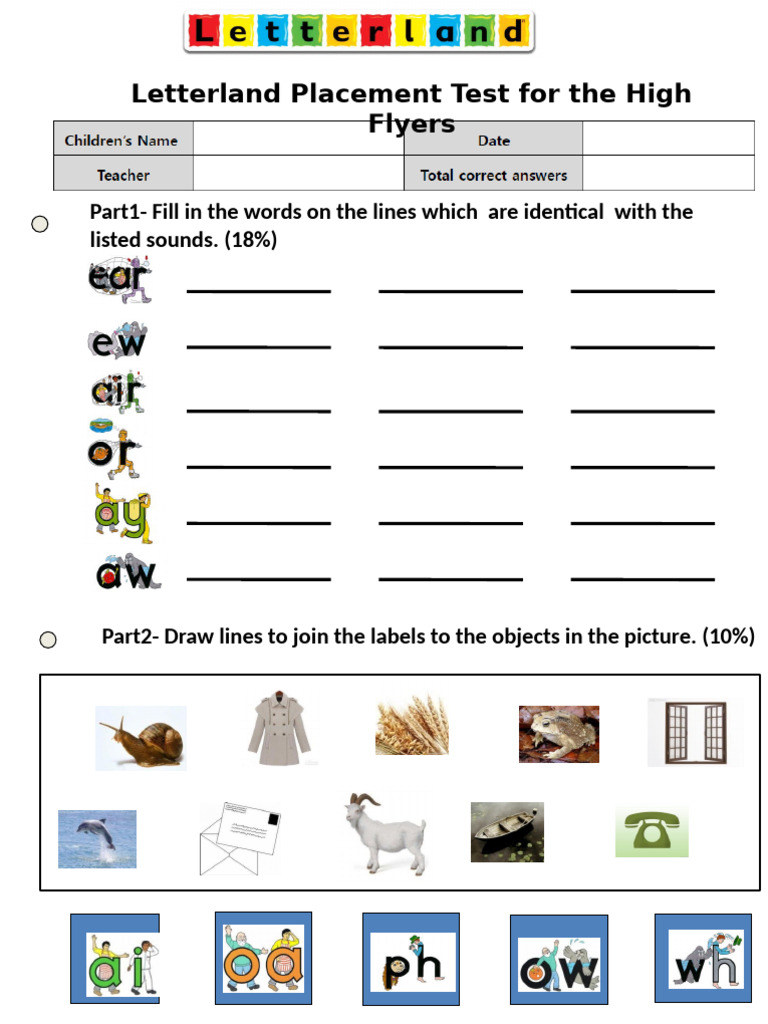 20250927-Letterland Level 3 Assessment-Updated On Aug 20 2020 | PDF