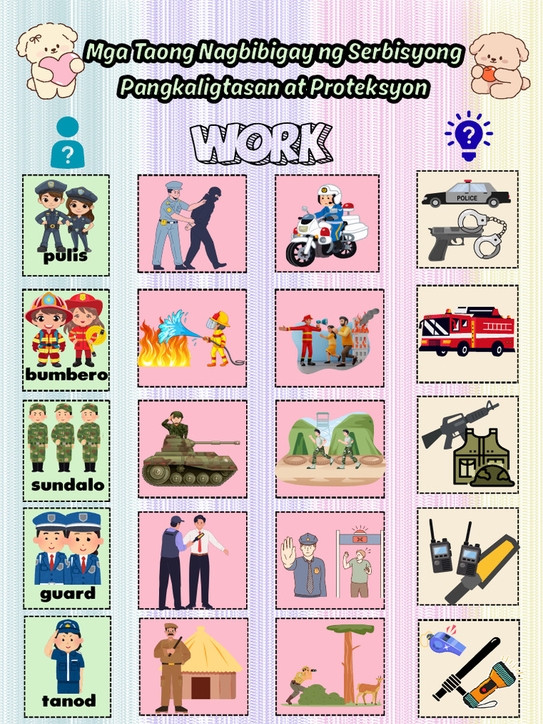 Mga Taong Nagbibigay NG Serbisyong Pang ProteksyonKaligtasan | PDF