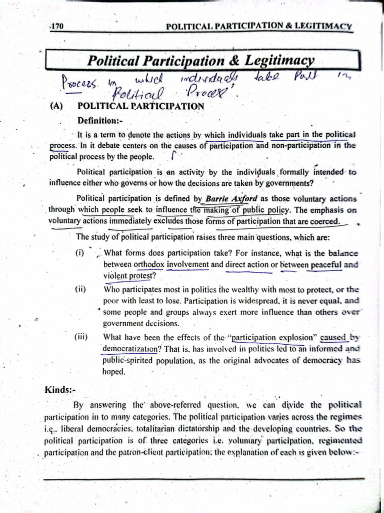 Political Participation and Legitimacy | PDF
