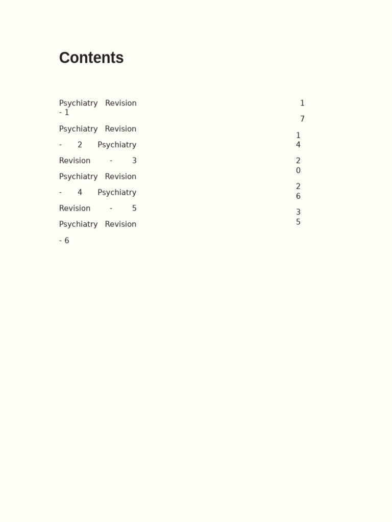 Psychiatry Revision Edition 8 - No Watermark - 1 | PDF | Schizophrenia ...