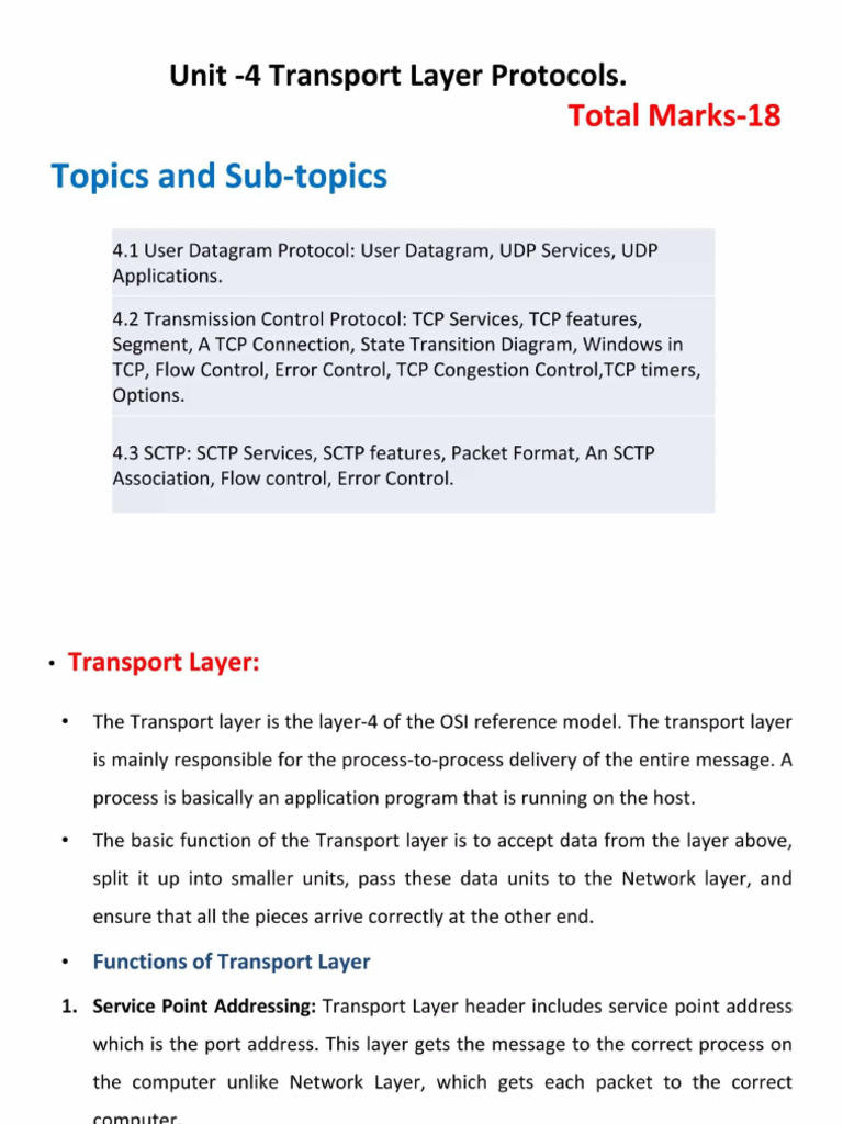 Unit 2 Udp TCP | PDF