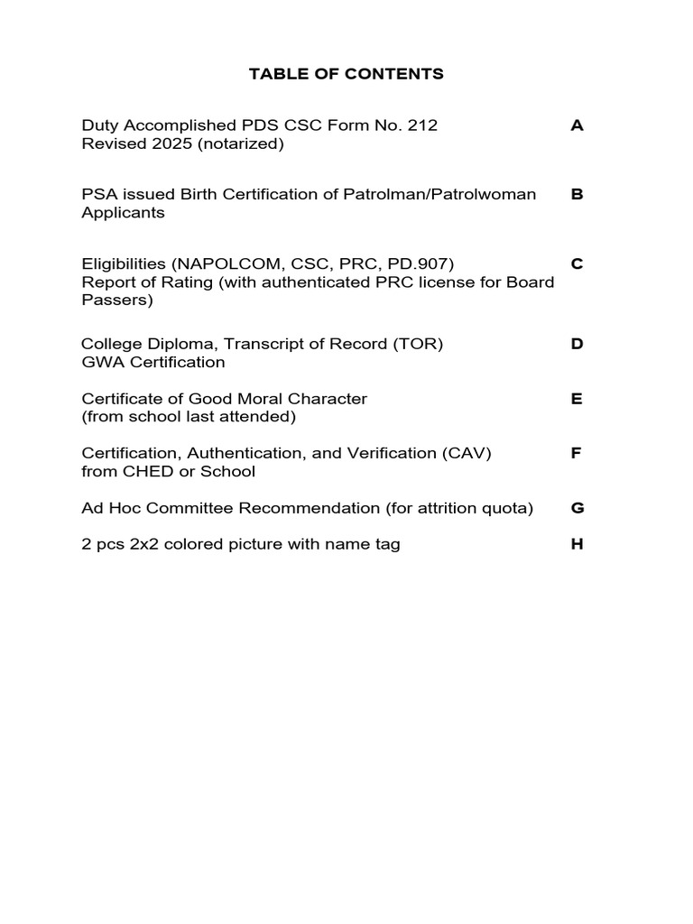 Table of Contents PNP 041740 | PDF
