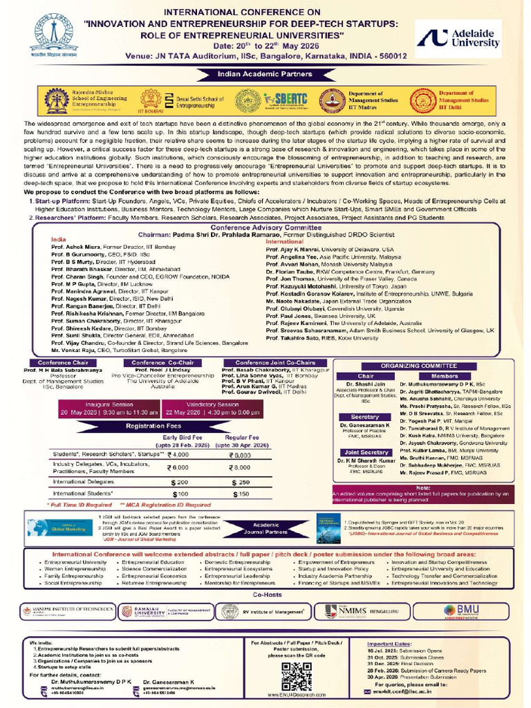 IISc Conference Brochure | PDF