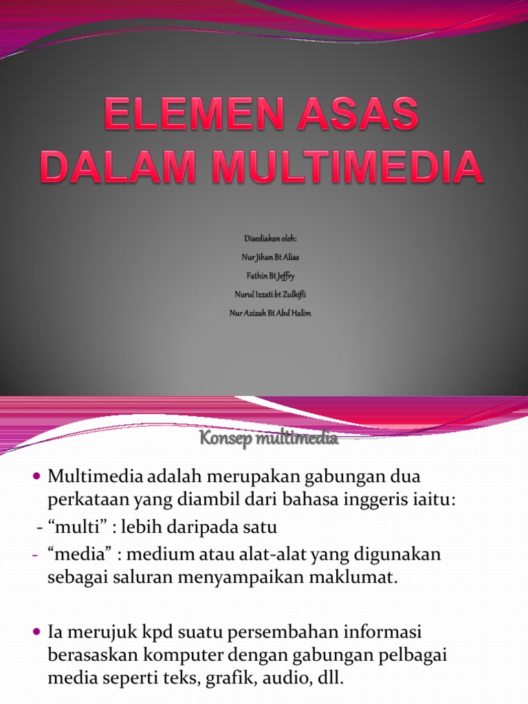 Elemen Asas Multimedia | PDF