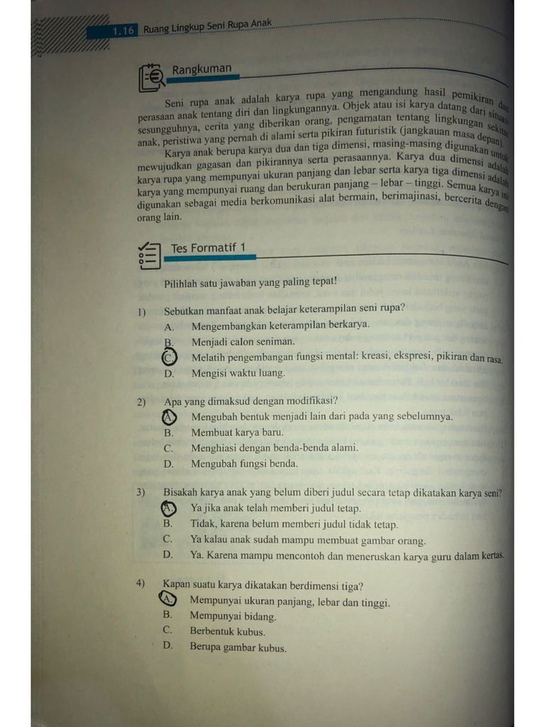 Tes Formatif Modul 1 &2 | PDF